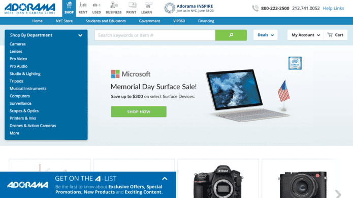The Ten Best Online Camera Stores To Get Your Photography Gear From